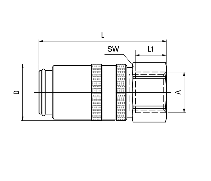 Mould-Shop. Coupling Female Thread